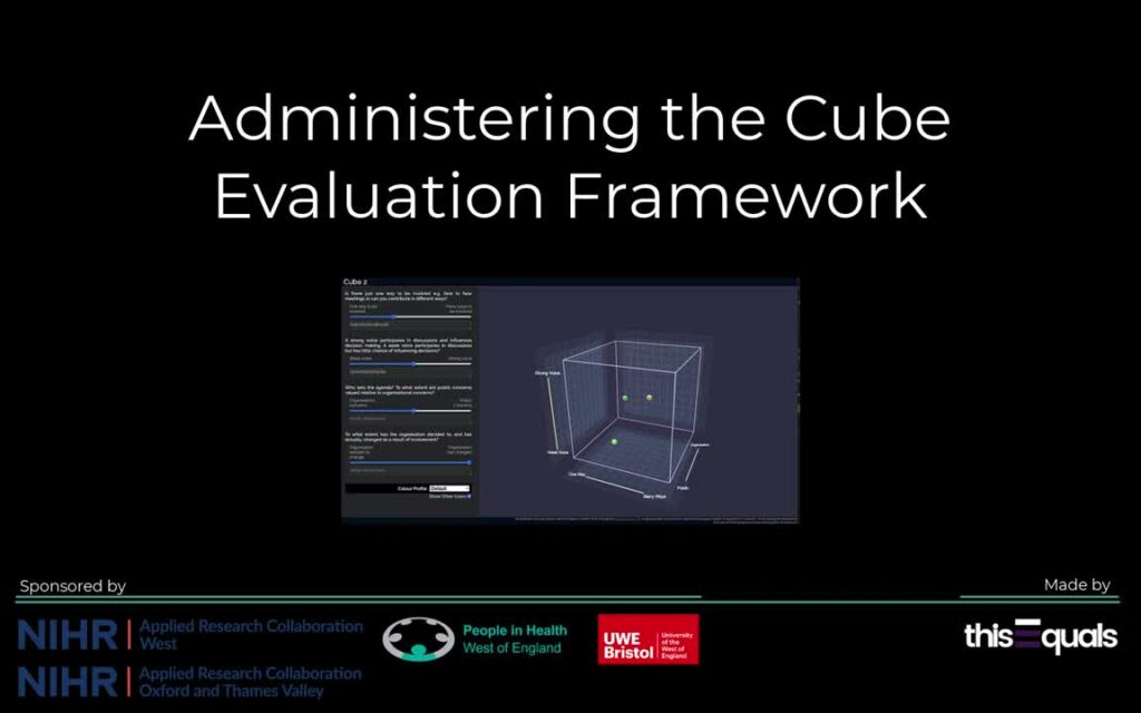 The online Cube tool – The Cube Evaluation Framework